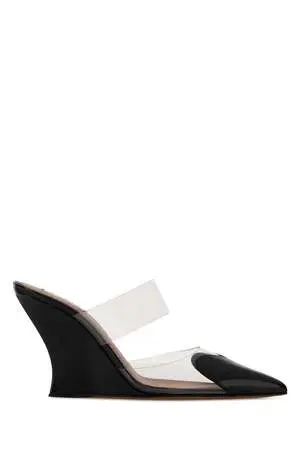 Alaïa Two-tone Pvc And Leather Le Coeur Mules - Multicolor