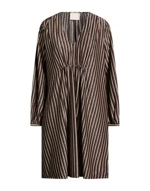Momoni Mini Dress Copper Size Polyester, Viscose, Metallic Polyester, Polyamide, Elastane