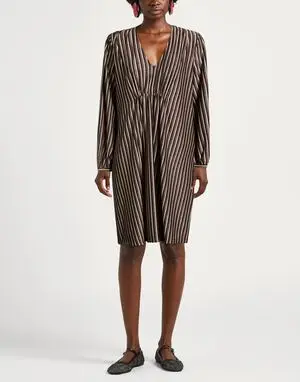Momoni Mini Dress Copper Size Polyester, Viscose, Metallic Polyester, Polyamide, Elastane