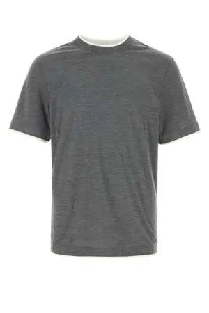 Brunello Cucinelli Dark Grey Jersey T-shirt - Gray