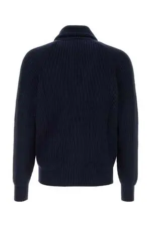 Brunello Cucinelli Navy Cotton Cardigan