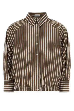 Brunello Cucinelli Embroidered Poplin Shirt - Multicolor