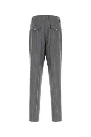Brunello Cucinelli Embroidered Cotton Trousers - Multicolor