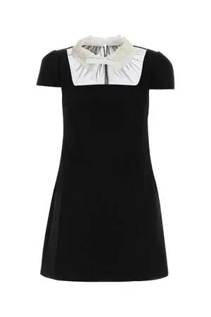 SELF-PORTRAIT Crepe Mini Dress - Black
