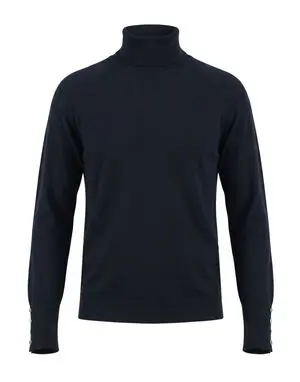 Alpha Studio Fine Essentials Merino Wool Turtleneck - Blue