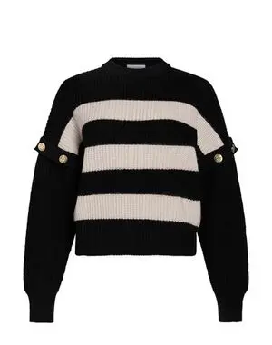 ANNA MOLINARI Sweater Size Merino Wool - Black