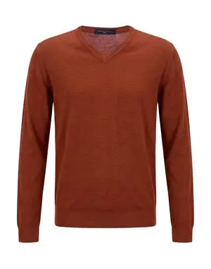 DANIELE FIESOLI Merino Wool V-neck Sweater