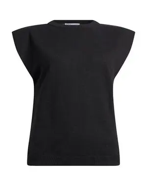 CARACTÈRE Sleeveless Crewneck Sweater In Viscose, Wool, Polyamide, And Cashmere - Black