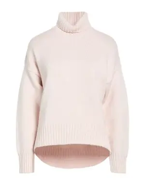 ARAGONA Turtleneck Size Merino Wool - Pink