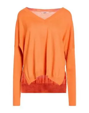 CARLA G. Sweater Size Wool, Acrylic - Orange