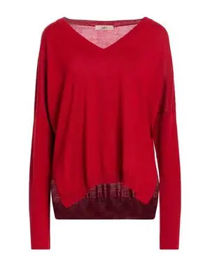 CARLA G. Sweater Size Wool, Acrylic - Red