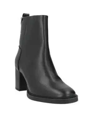Tommy Hilfiger Ankle Boots In Pebbled Leather With Block Heel