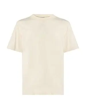 DISCLAIMER Man T-shirt Black Size L Cotton Cream