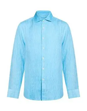120% Lino Shirt Size Linen - Blue