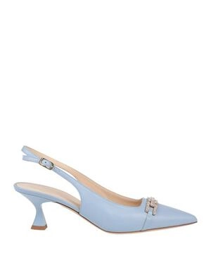 BALDININI Leather Slingback Pumps - Azure