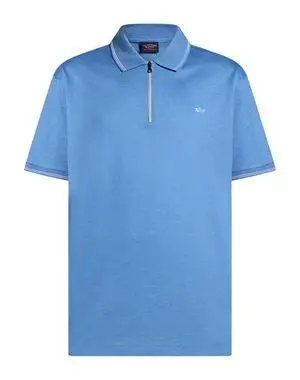 Paul & Shark Polo Shirt Azure Size Cotton - Blue