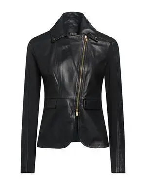 Pinko Jacket Size Lambskin, Viscose, Polyamide, Elastane - Black