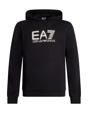 EA7 Cotton French Terry Sweatshirt - Black