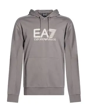 EA7 French Terry Hooded Sweatshirt - Charcoal