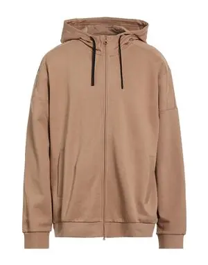 EA7 Zip-up Hooded Sweatshirt - Light Brown