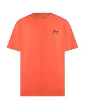 EA7 T-shirt Size Cotton - Tomato Red