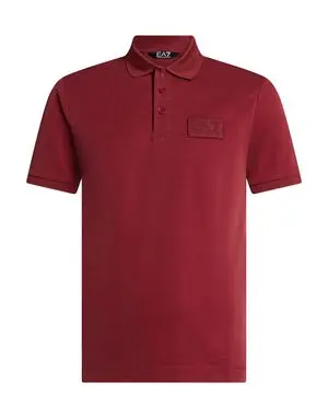 EA7 Polo Shirt Brick Size Lyocell, Polyester