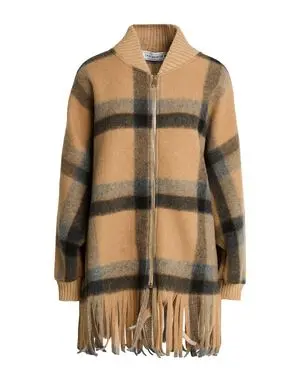SHIRTAPORTER Coat With Fringe And Checked Pattern