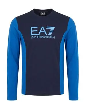 EA7 Long Sleeve Cotton T-shirt - Blue