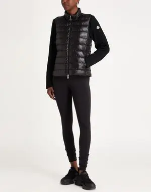 Moncler Puffer Size Virgin Wool, Polyamide - Black
