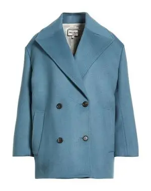 Paul & Joe Coat Slate Size Wool, Polyester, Cashmere - Blue