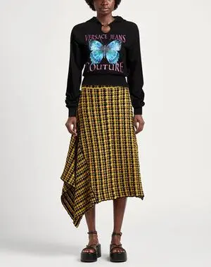 Versace Cotton French Terry Sweatshirt With Butterfly Print And Crystals