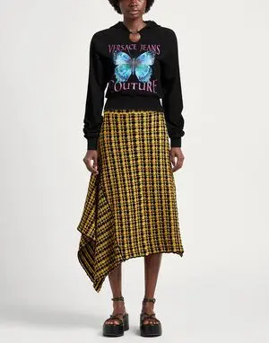 Versace Cotton French Terry Sweatshirt With Butterfly Print And Crystals