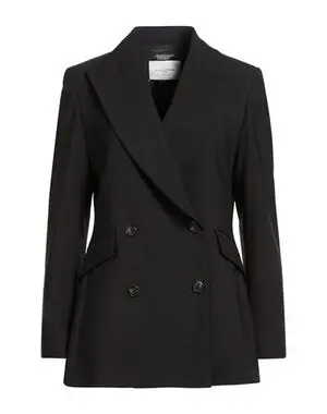 BALLANTYNE Blazer Size Polyester, Virgin Wool, Elastane - Black