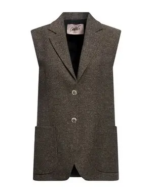 CARLA G. Blazer Dark Size Polyester, Wool, Acrylic, Viscose, Silk - Brown