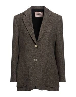 CARLA G. Single-breasted Blazer - Dark Brown