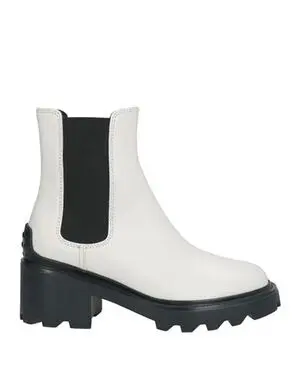 TOD'S Ankle Boots Size Leather - White
