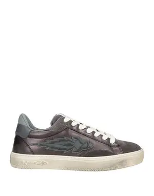 ENTERPRISE JAPAN Charcoal Leather Low-top Sneakers