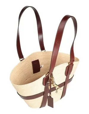 Chloé Raffia And Calfskin Maxi Shopper Bag