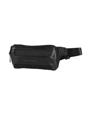 PIQUADRO Belt Bag Leather, Nylon, Polyester, Metal, Synthetic Fibers - Black
