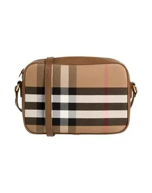 Burberry Cross-body Bag Textile Fibers, Leather - Brown