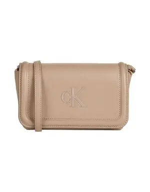 Calvin Klein Taupe Polyurethane Cross-body Bag - Grey