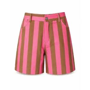 MIND TRAVELER Gala And Brown Shorts - Pink