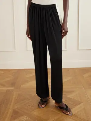 Alaïa Striped Cady Straight-leg Pants