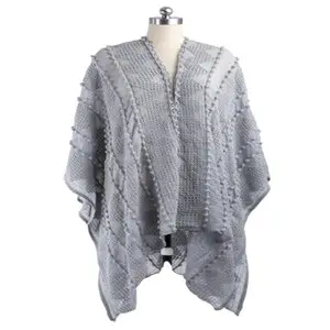 Saachi Bohemian Textured Kimono - Grey