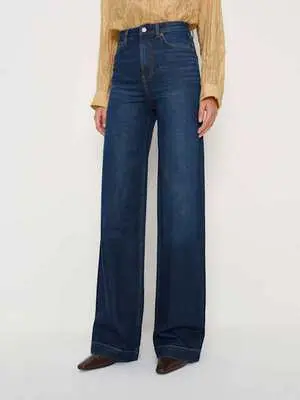 REFORMATION Bex Super Stretch High Rise Wide Leg Long Jeans Denim
