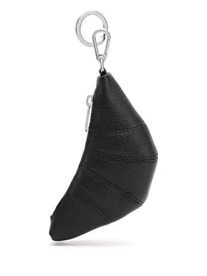 LEMAIRE Croissant Mini Leather Keyring - Black