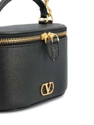 Valentino Garavani Vlogo Signature Leather Mini Bag - Black