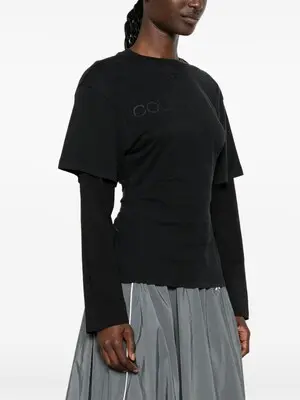 COURREGES Layered Cotton T-shirt