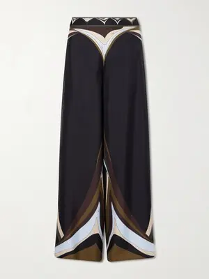 Emilio Pucci Printed Silk-twill Wide-leg Pants