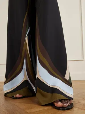 Emilio Pucci Printed Silk-twill Wide-leg Pants